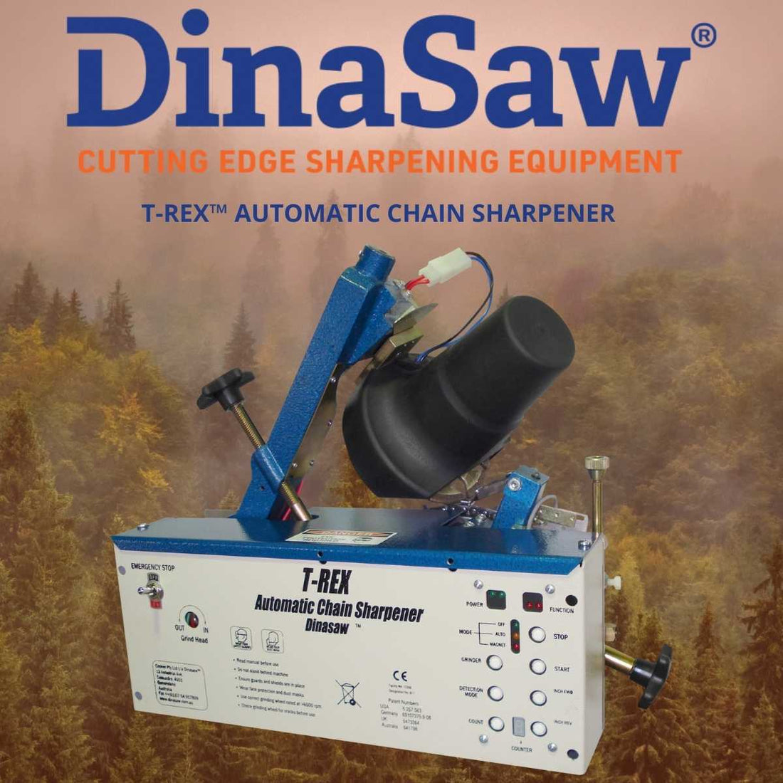 DinaSaw® T-Rex Automatic Chain Sharpener – 🇦🇺 Whites Forestry Equipment
